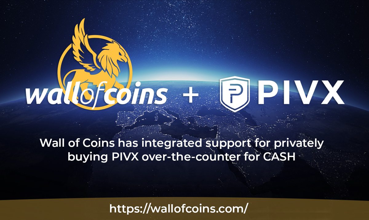PIVX Officially Available on Wall of Coins!